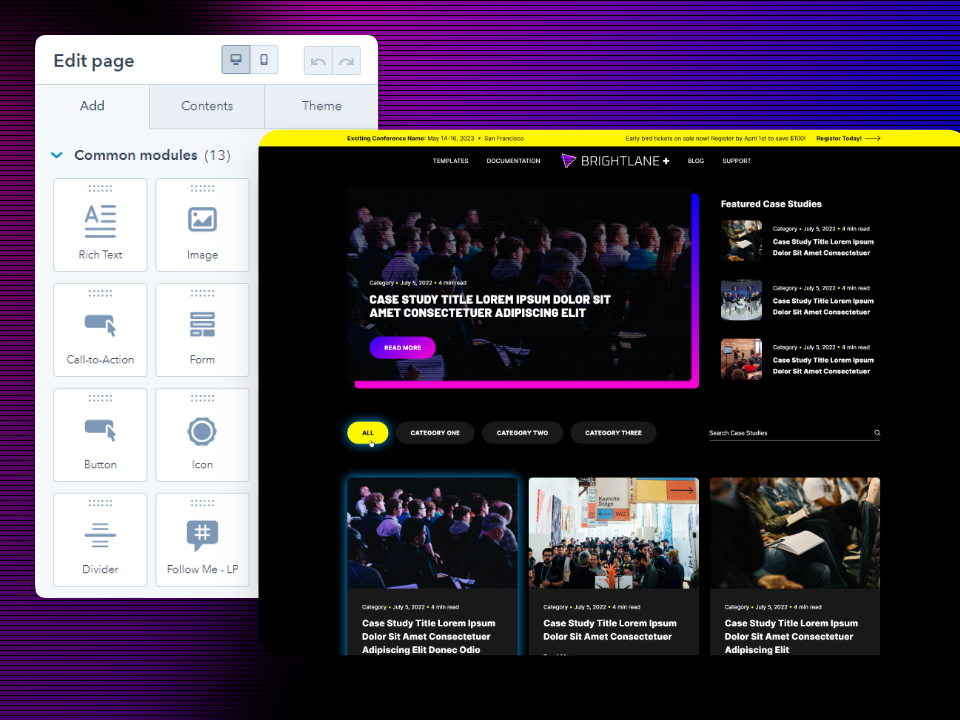 Brightlane Plus Theme by Lynton