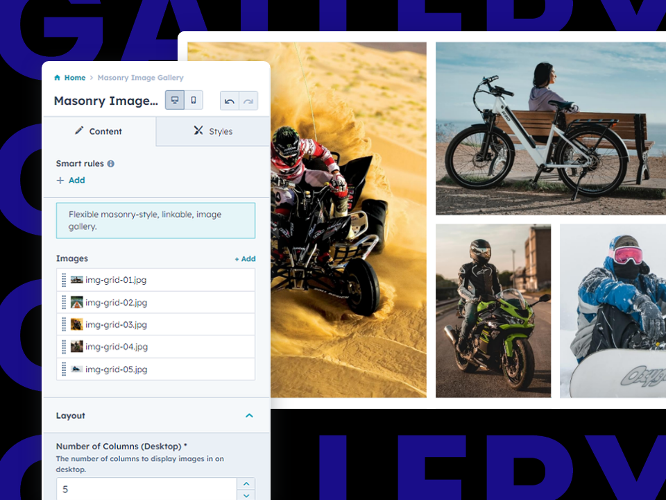 Masonry Image Gallery Module by Lynton